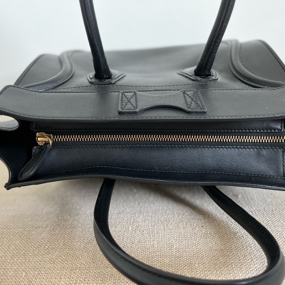 Celine | Bags | Celinesmooth Calfskin Mini Luggage Black | Poshmark